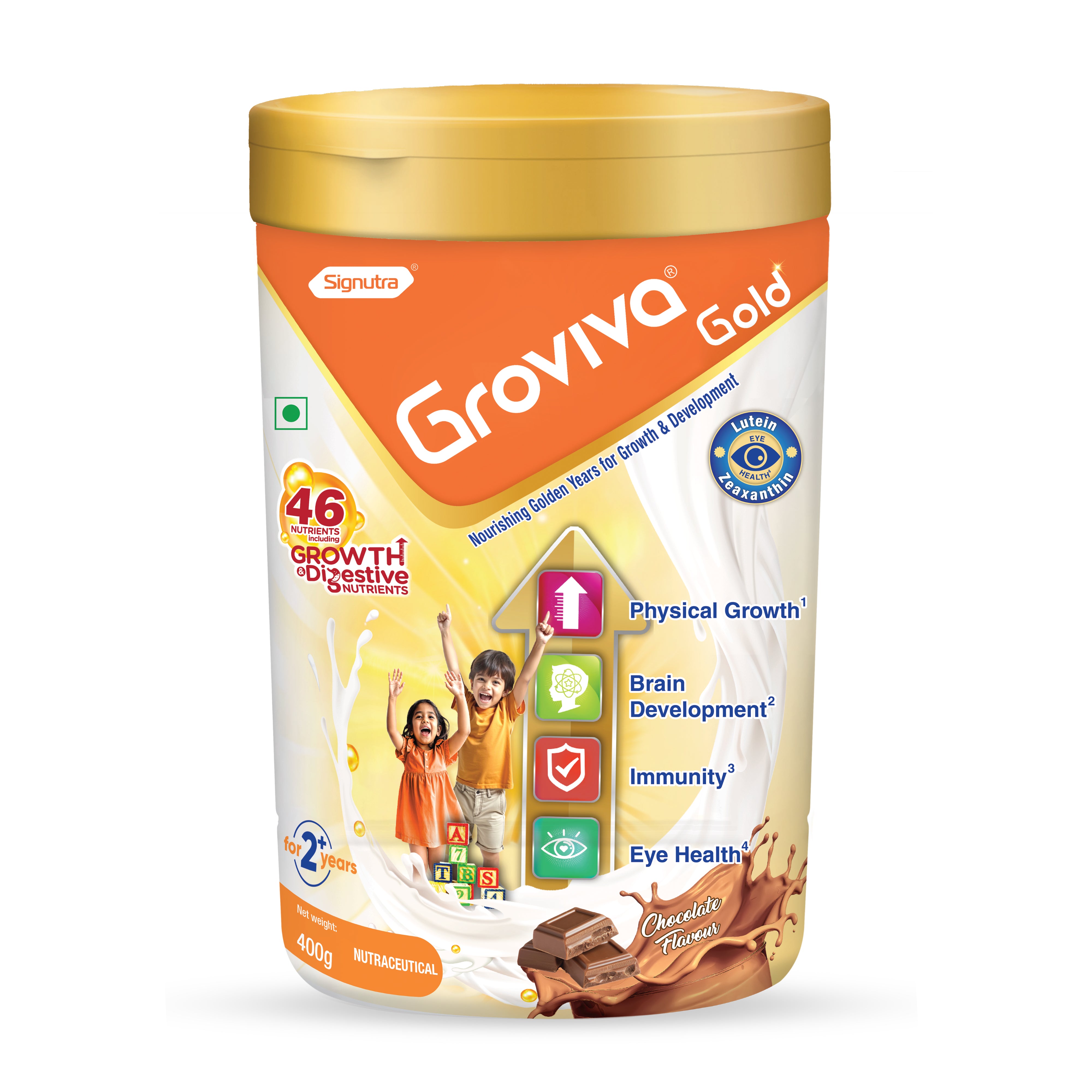 Groviva Gold | Milk Protein Powder for Kids | Chocolate – Signutra